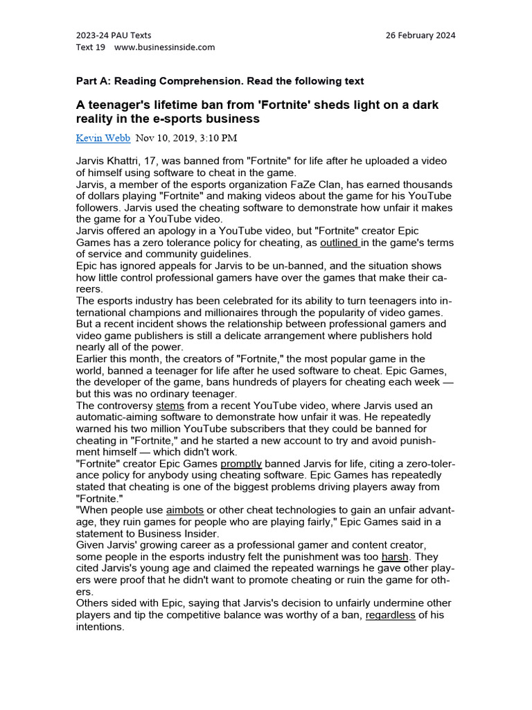 Texto Random de Mi Profe de Ingles | PDF | You Tube