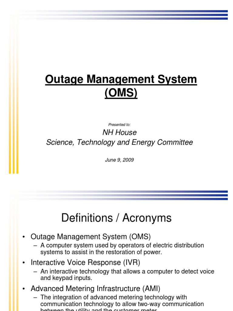 Outage MGMT Sys | PDF | Interactive Voice Response | Scada