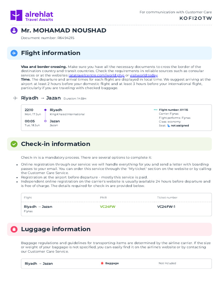 Tickets KOFI2OTW | PDF | Baggage | Aviation