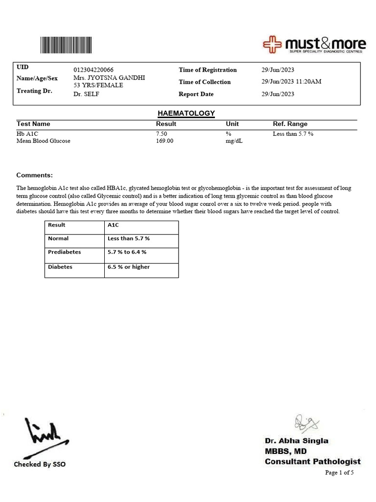 Lab Report | PDF | Glycated Hemoglobin | High Density Lipoprotein