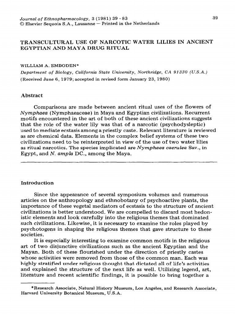 Ancient Water Lilies in Rituals | PDF | Osiris