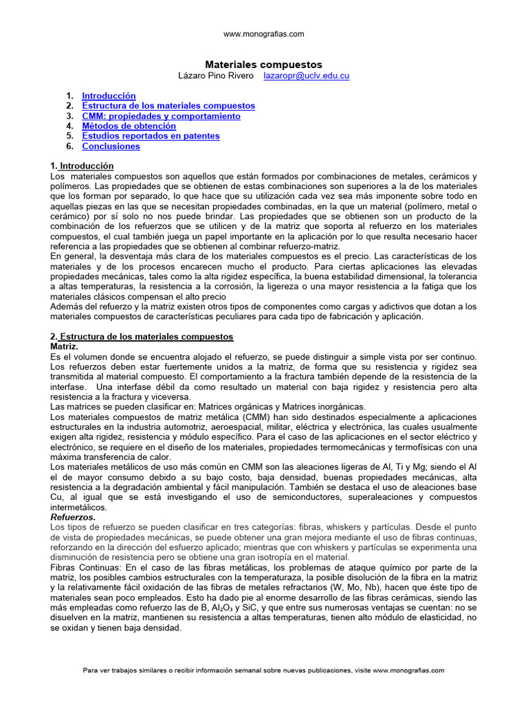 Materiales Compuestos Aluminio | PDF | Aluminio | Sinterización