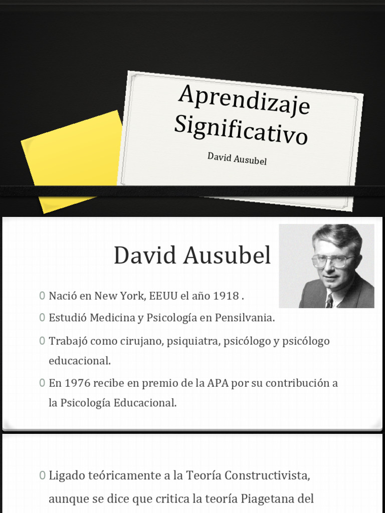 Aprendizaje Significativo Ausubel | PDF | Aprendizaje | Neurociencia