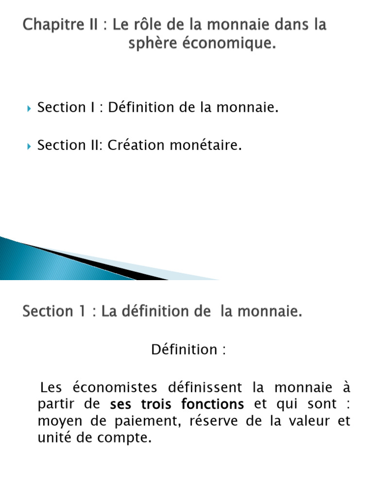 Comprendre la monnaie et ses fonctions | PDF | Monnaie fiduciaire ...