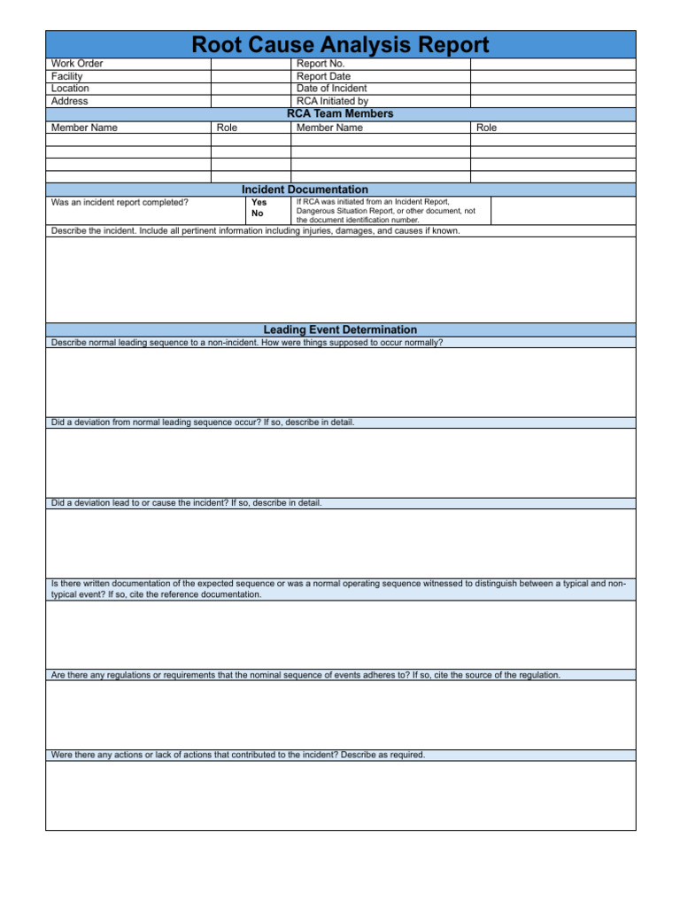 Root Cause Analysis Report | PDF
