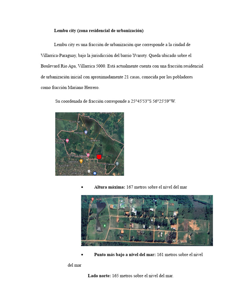 Lembu City: Urbanización y Lago en Paraguay | PDF | Hidrología ...