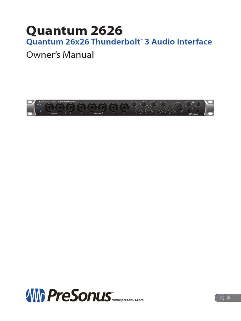 Quantum 2626 Owners Manual V2 EN 24032022 | PDF | Microphone | Input/Output