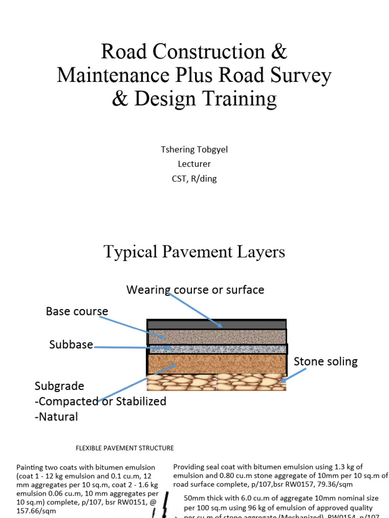 Lecture - 8 Road Estimate | PDF | Road Surface | Civil Engineering