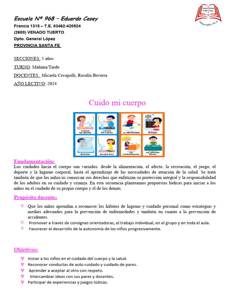 Cuidados del Cuerpo para Niños | PDF | Maestros | Higiene oral