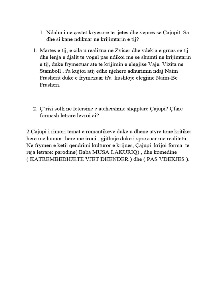 Anton Zako Çajupi | PDF