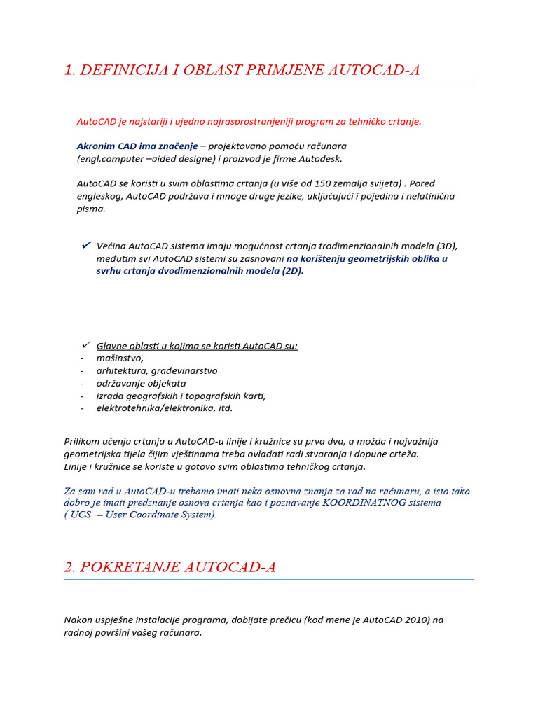 Konstruisanje I Crtanje Pomoću Računara - Vandredni | PDF