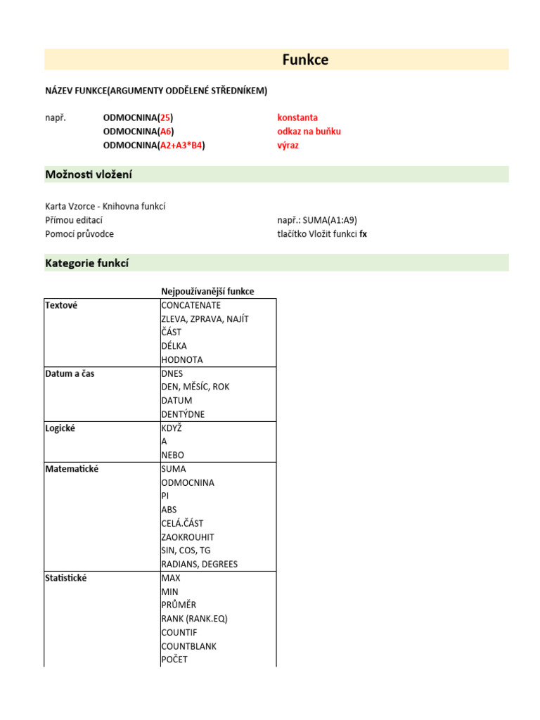 Funkce | PDF