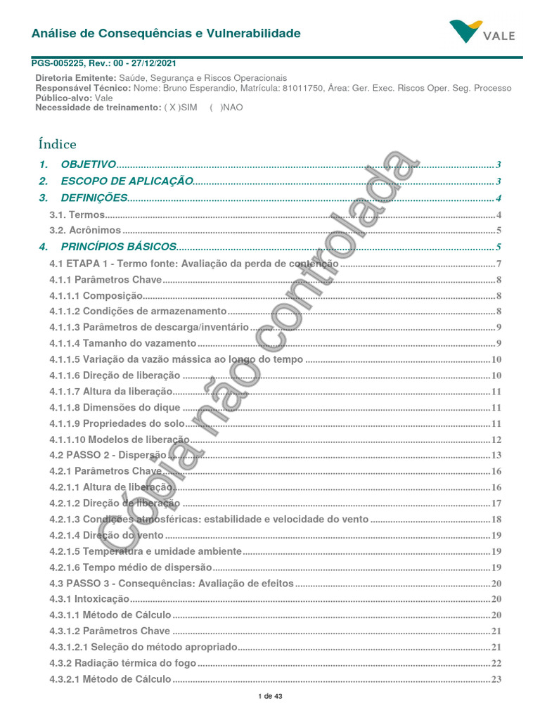 PGS 005225 00 PT PGS PGS 005225 Análise de Consequências | PDF | Pressão | Gases