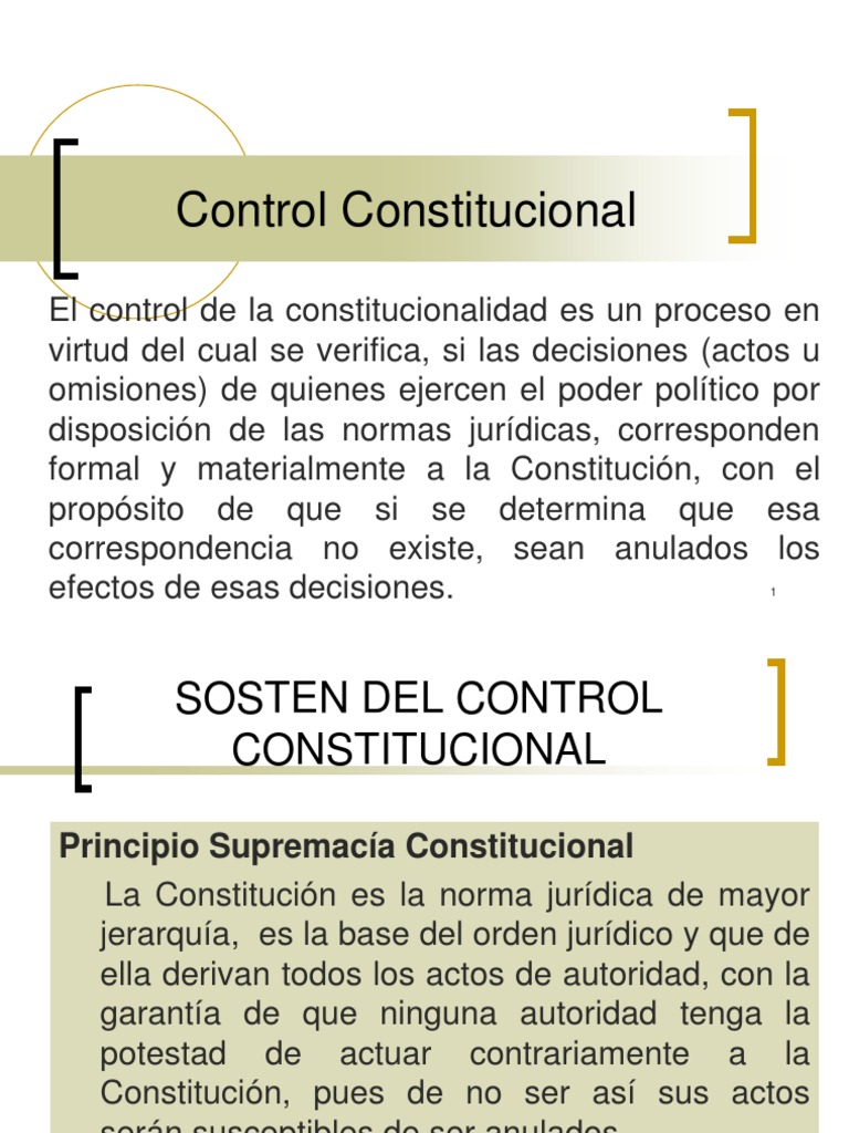 Control Constitucional | Constitución | Juez