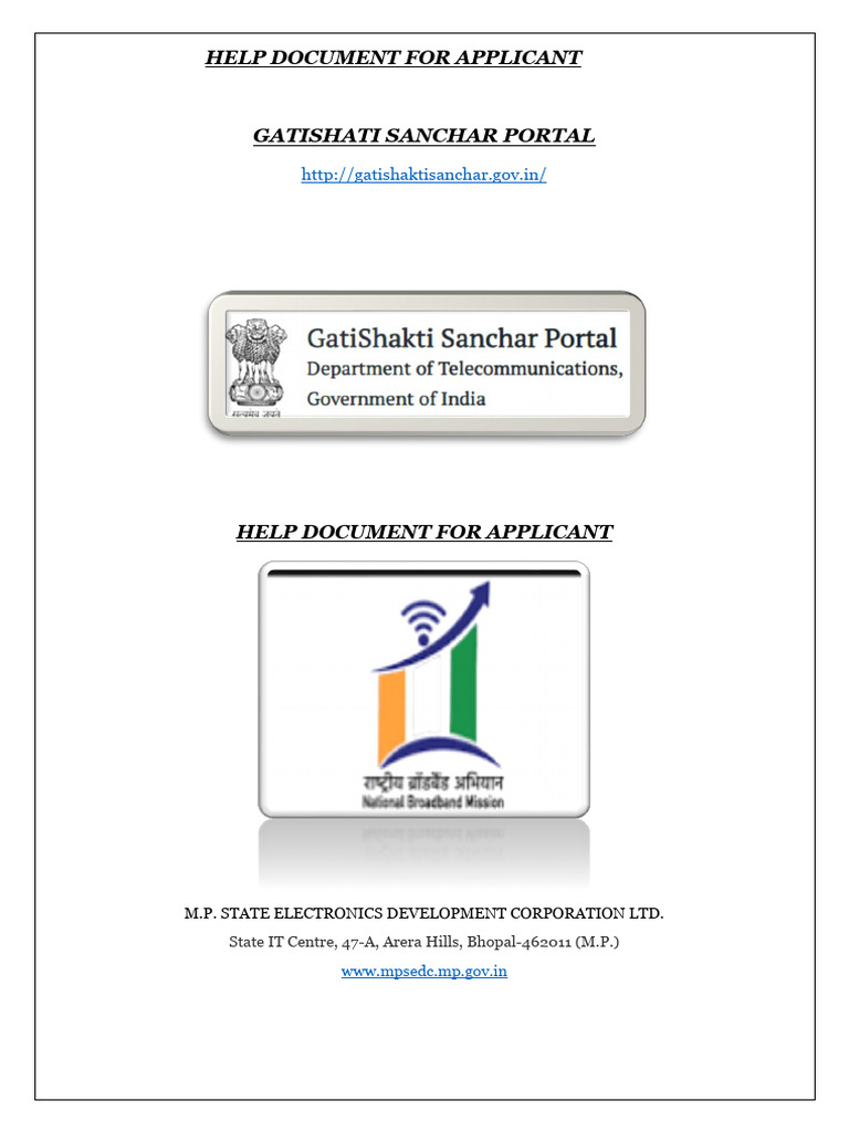 Gati Shakti Sanchar Portal Guide | PDF | Computing | Cyberspace