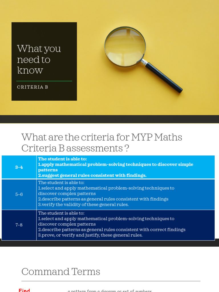 Criteria B Investigations Presentation W Solutions | PDF | Mathematics ...
