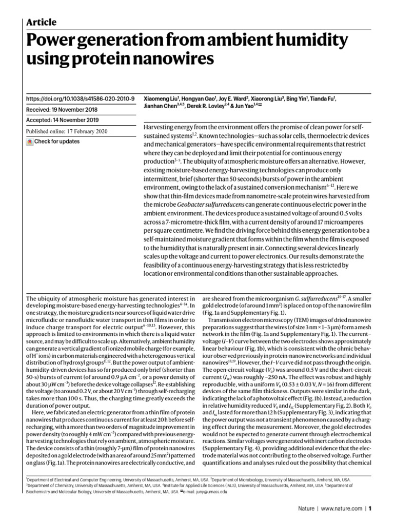 Ambient Humidity | PDF | Energy Harvesting | Adsorption