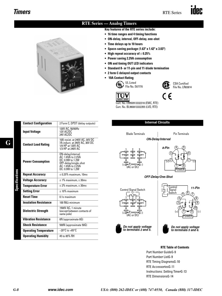 Industrial Timer Specifications | PDF | Electrical Connector ...