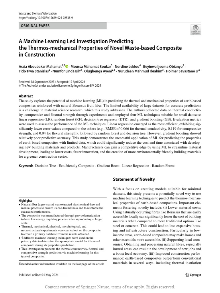 A Machine Learning Led Investigation Predicting TH | PDF | Machine ...