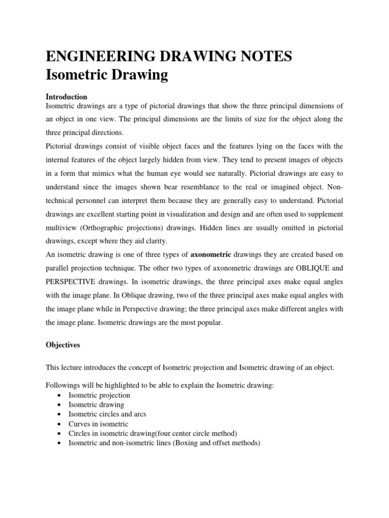Isometric Drawing Notes MR Jenyura | PDF | Geometry | Classical Geometry