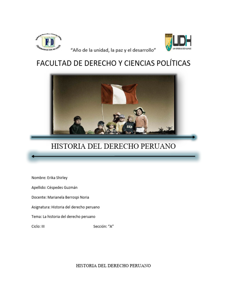 Historia del Derecho Peruano | PDF | Caso de ley | Imperio Inca