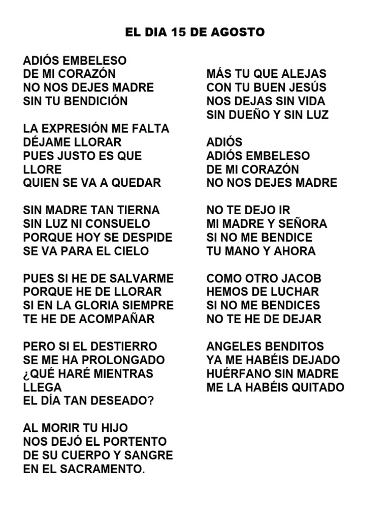 Adiós Embeleso: Cantos de Despedida | PDF