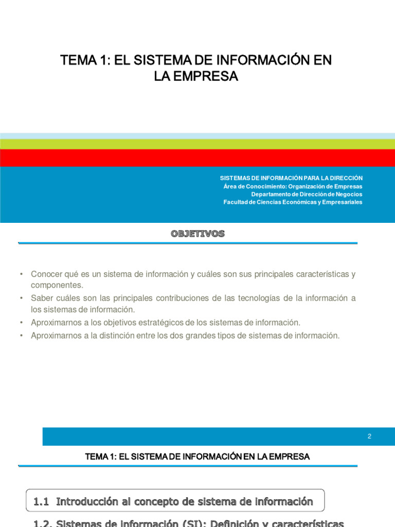 Tema 1 El Sistema de Informacion | Descargar gratis PDF | Hardware de la computadora | Planificación