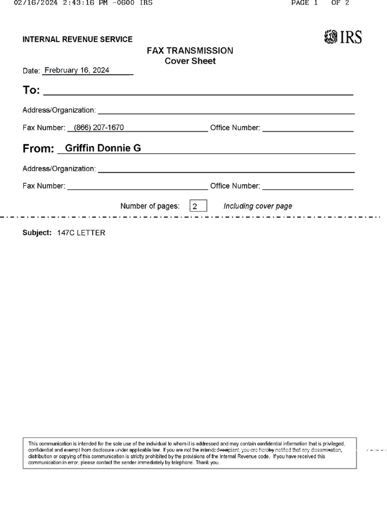 Fax Tax ID | PDF