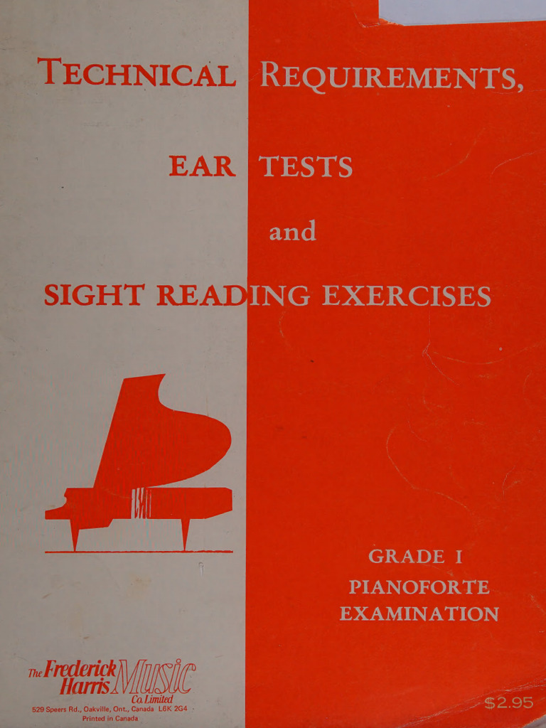 Technical Requirements, Ear Tests and Sight Reading Exercises_ Grade I ...