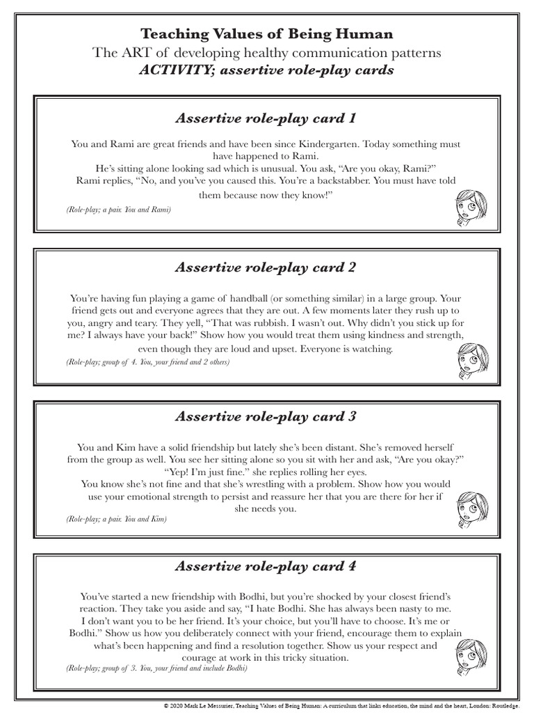 Assertive Role-Play Cards for Kids | PDF