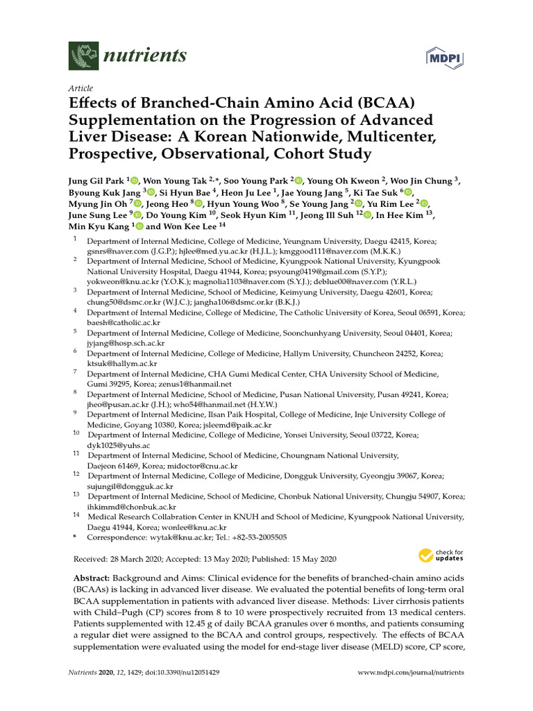 Bcaa Supple Progress Advanced Liver Disease | PDF | Cirrhosis | Hepatitis C