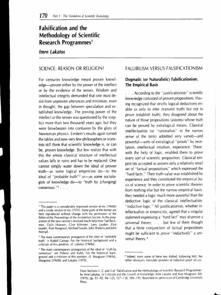 Lakatos Falsification | PDF