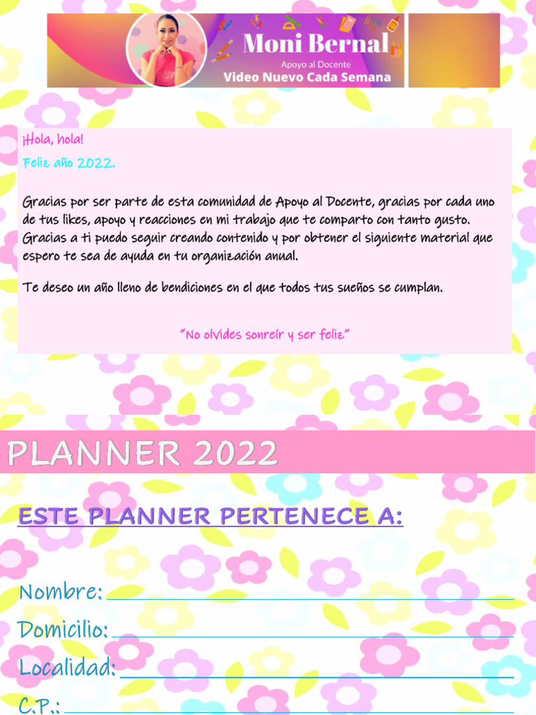 Planner Mensual 2022 | PDF | Relaciones personales, crianza y ...