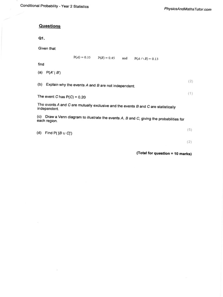 Conditional Probability Review | PDF | Probability Theory | Probability