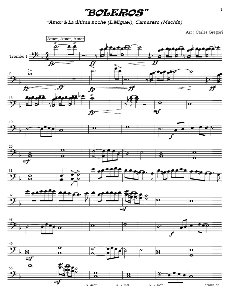 Boleros - Trombó 1 | PDF
