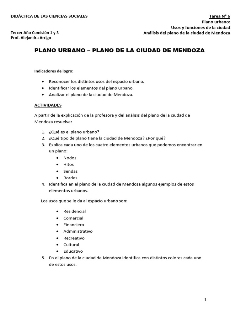 Tarea N6 Plano Urbano 1 | PDF