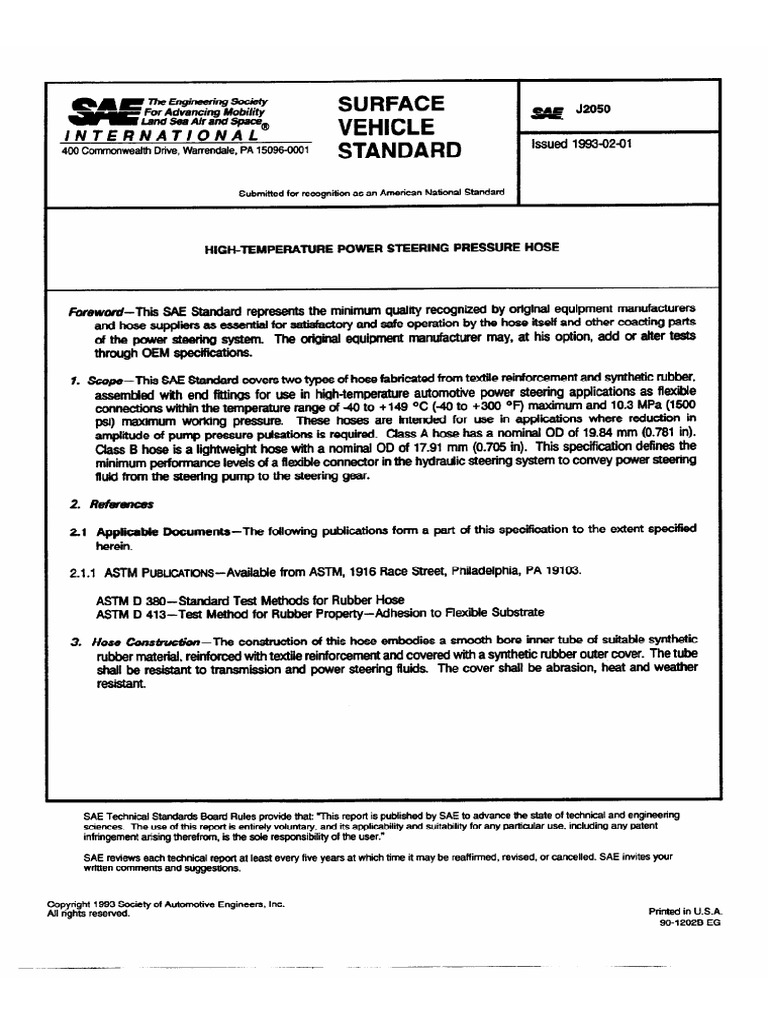 Sae J2050 | PDF