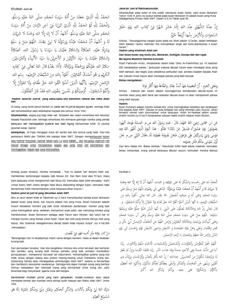 Khutbah Jum'at Muharram | PDF