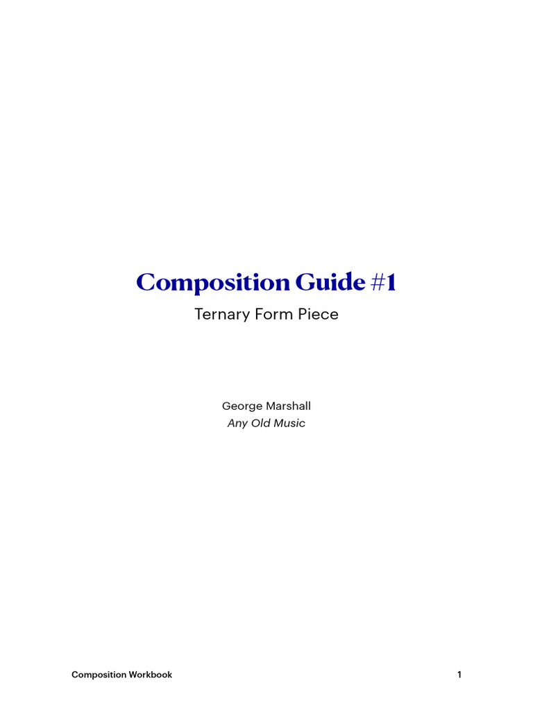 Composition Guide #1 - Ternary Form | PDF | Harmony | Musical Compositions