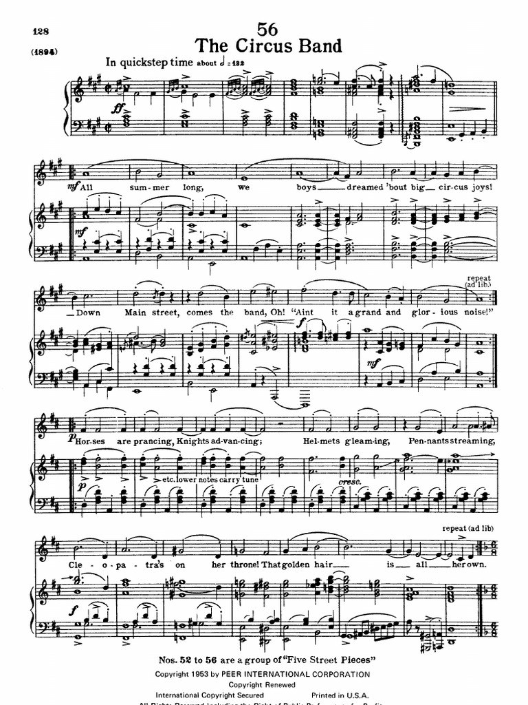 Circus Band Sheet Music | PDF