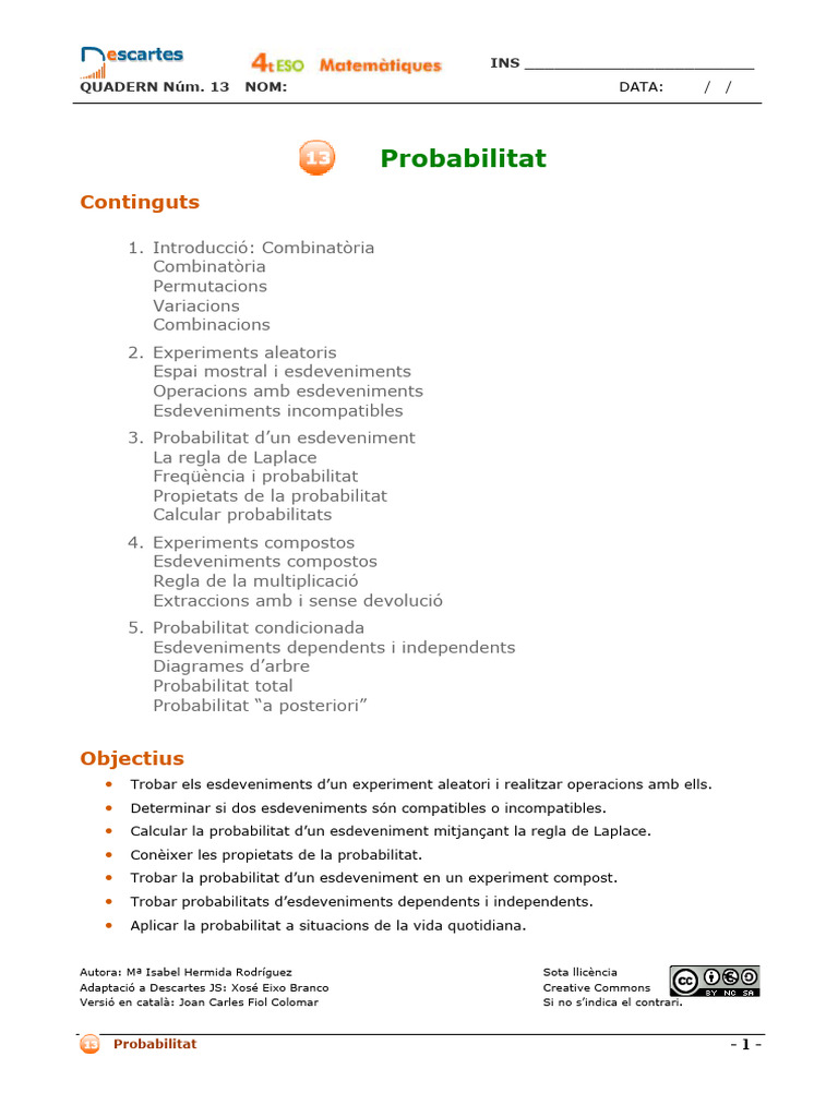 4esoB Quadern 13 Cat | PDF