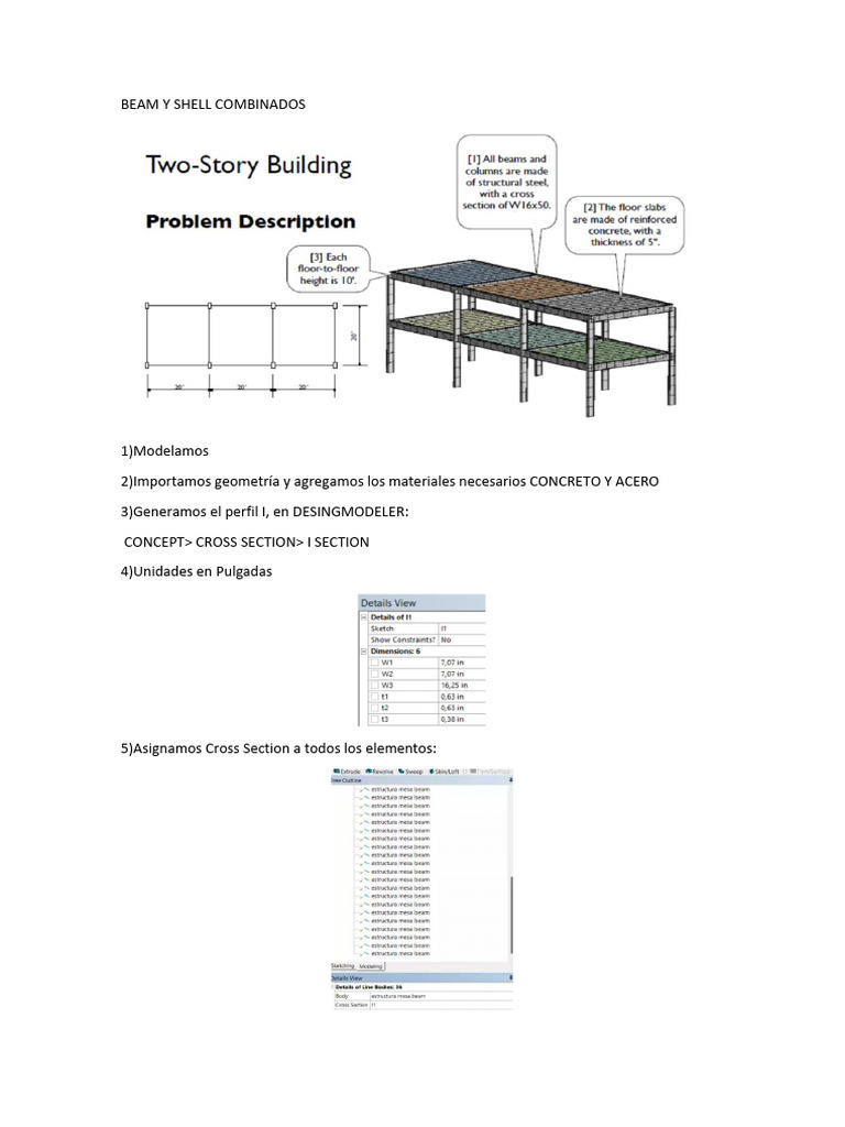 Beam y Shell Combinados | PDF