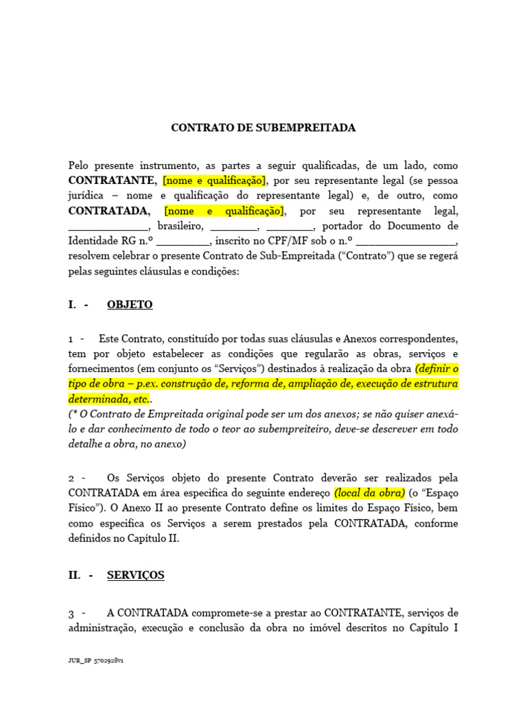 03 Contrato de Subempreitada | PDF | Arbitragem | Engenharia