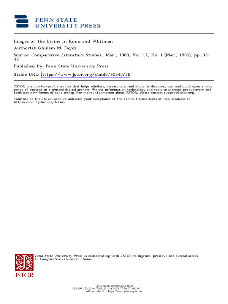 Images Divine Rumi - and Whitman 1980 | PDF | Rumi | Soul