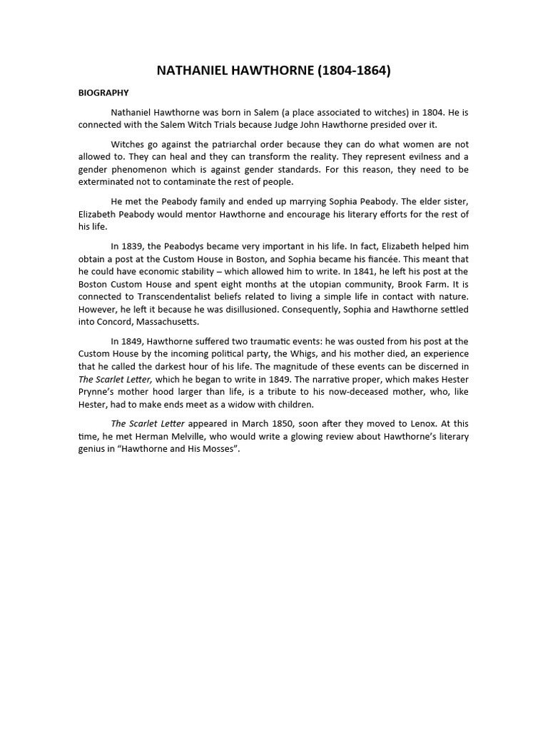 Nathaniel Hawthorne | PDF