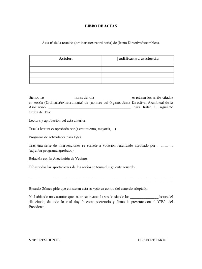 Libro de Actas | PDF | Gobierno | Elecciones