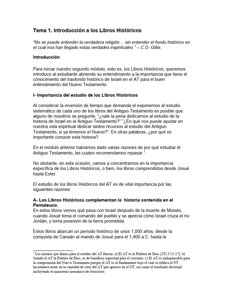 01 Introduccion a los Libros Históricos | PDF | Septuaginta | Profeta