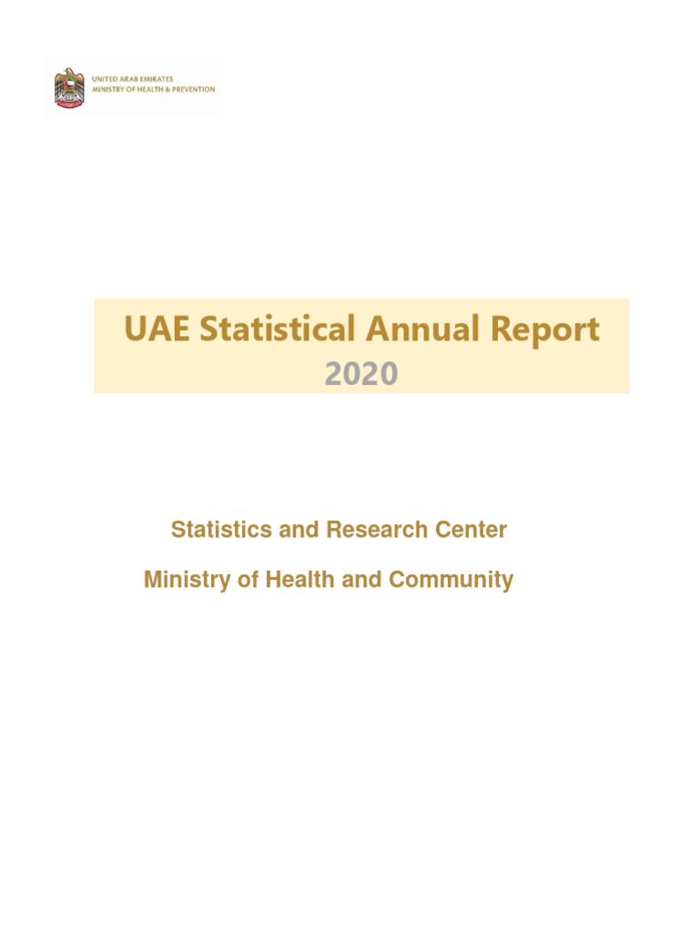 UAE Health Sector Statistics 2020 | PDF | Health Care | United Arab ...