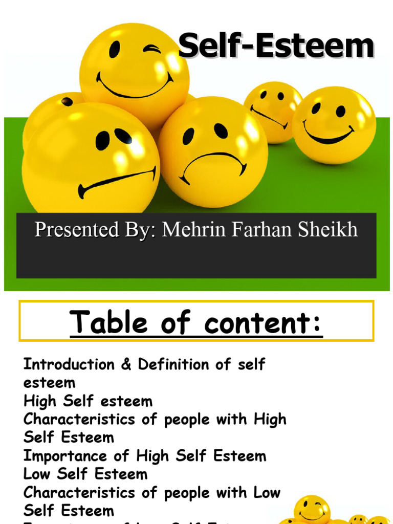Self Esteem | PDF | Self Esteem | Feeling