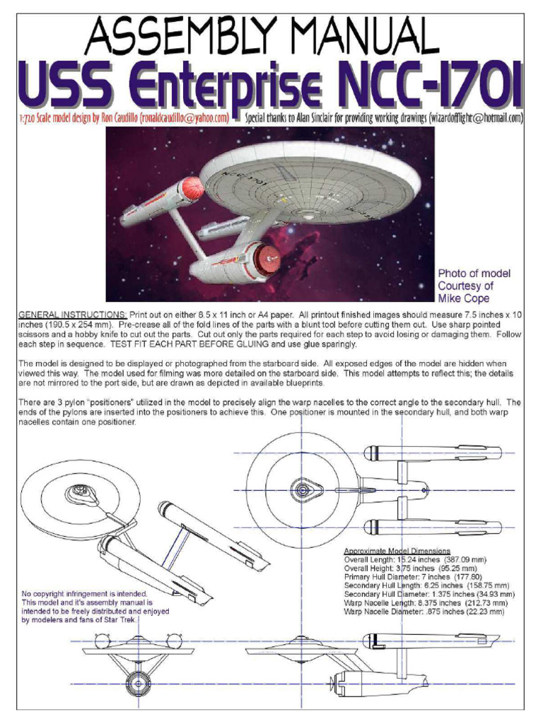 Enterprise1701tos Instr | PDF